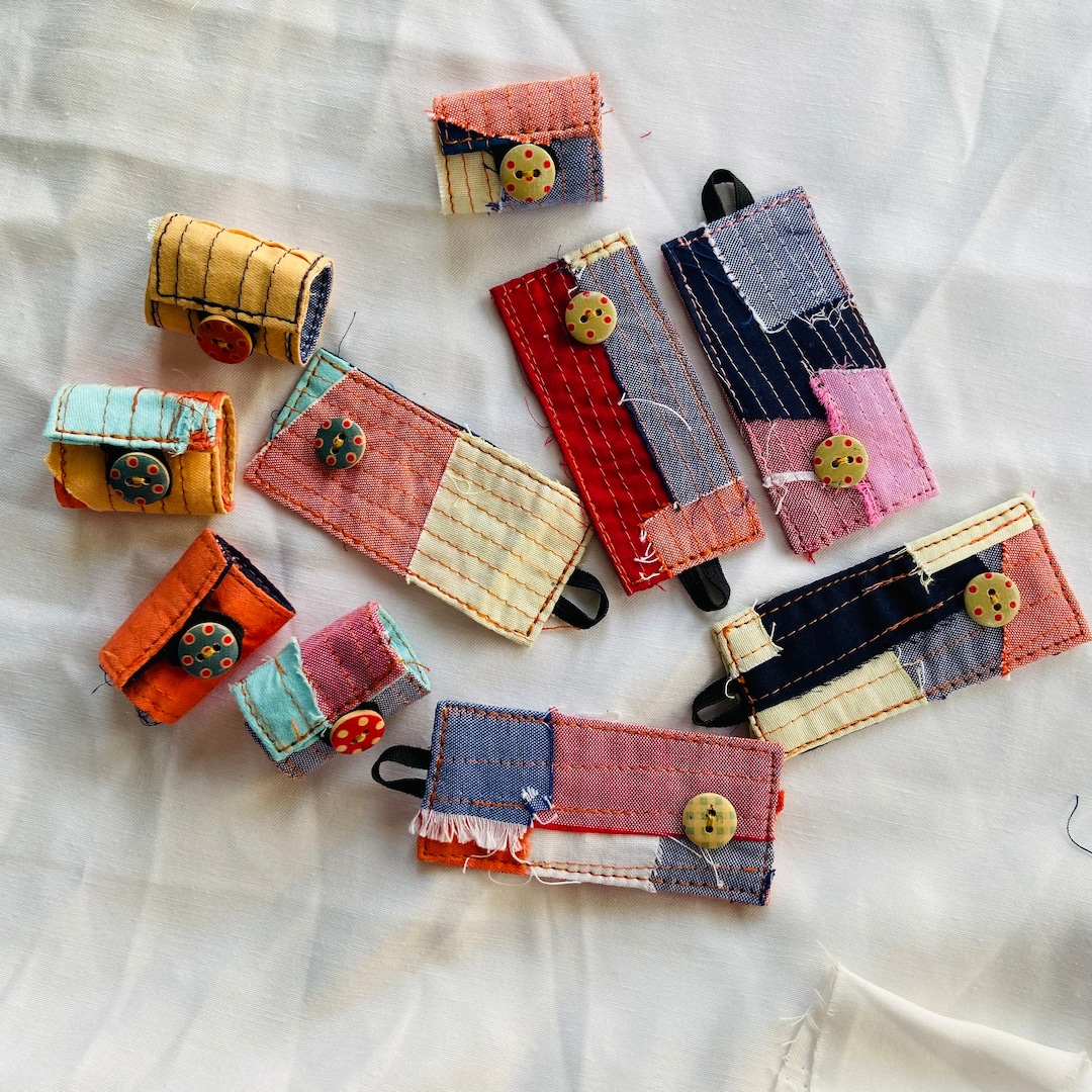 Fabric Cord Tie Cable Organizer Pack of 3, 5, 10- Handmade Cord Keepers ...