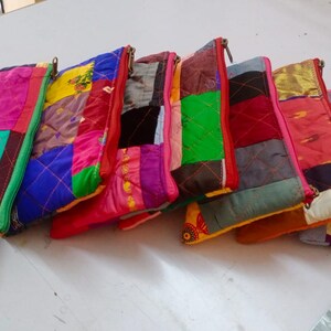 Handmade Recycled Gift Pouches, Assorted Zip Bags, Travel Makeup ...