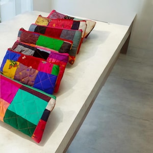 Pack of 10 Handmade Gift Pouches, Assorted Bags With Zip Closure ...