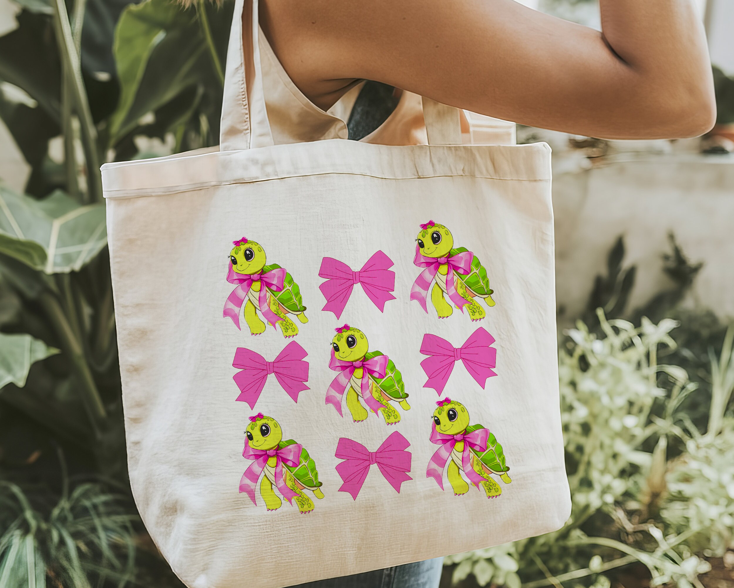 Baby Turtle PNG, Sea Turtles With Pink Bow in Girly Coquette Aesthetic ...