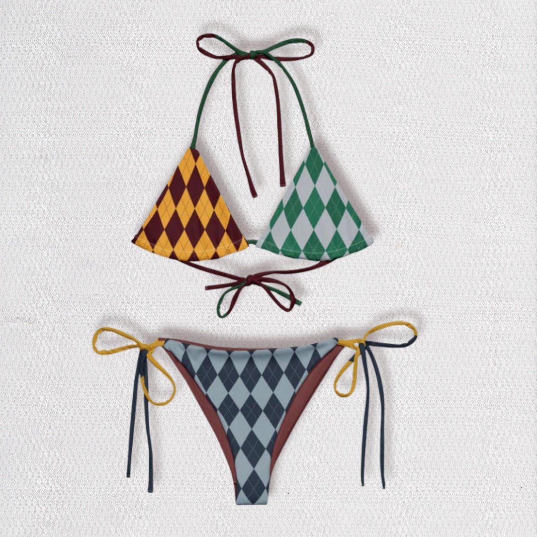 Wizard Witch Bikini | Colorful Diamond Pattern for Halloween Costume - Etsy