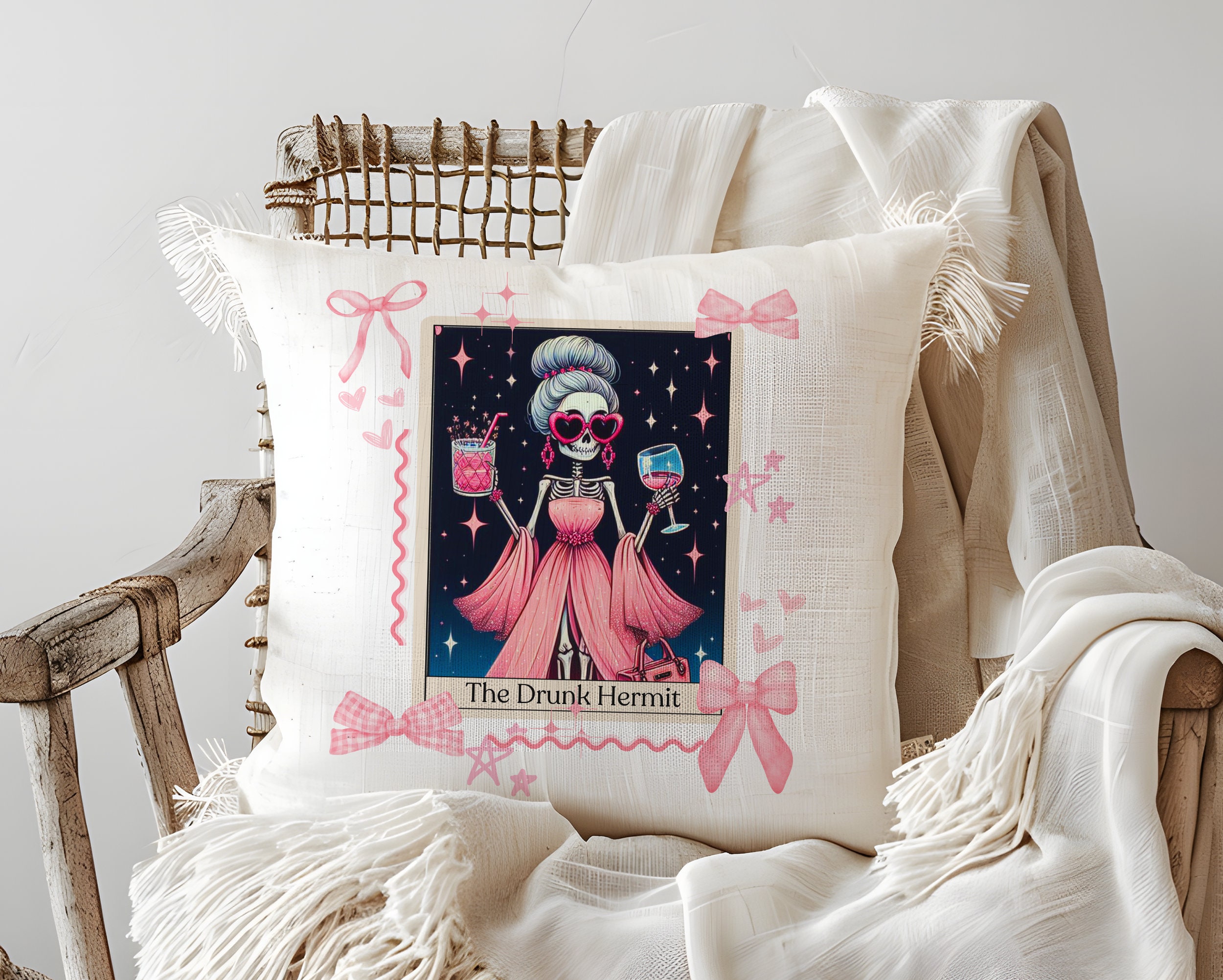 The Drunk Hermit Tarot Card PNG: Sarcastic Skeleton Hermit Sublimation ...