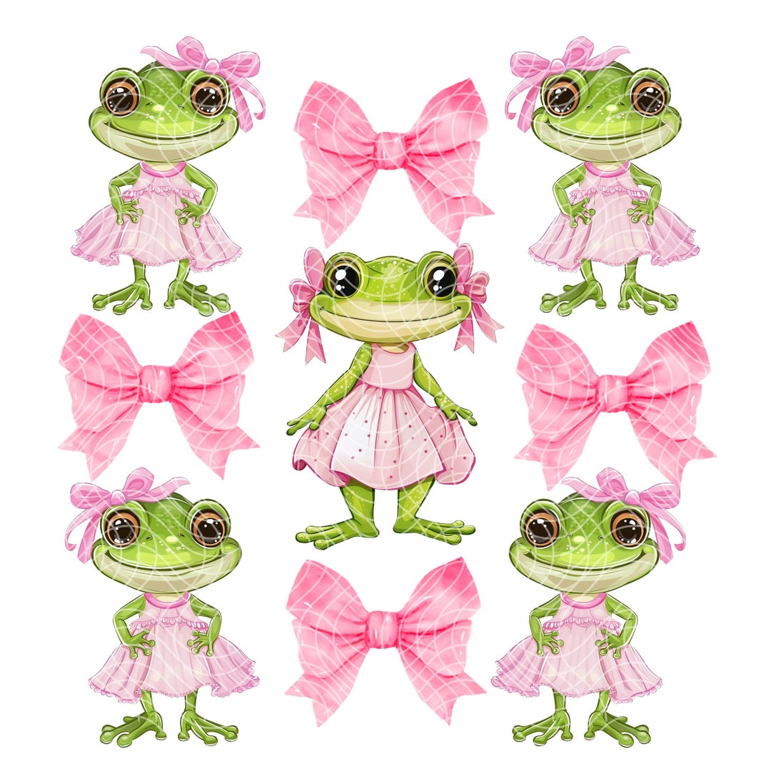 Girly Coquette Cottagecore Toad With Pink Bow PNG: Soft Girl Y2k Tees ...