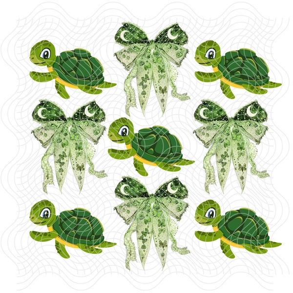 Turtle With Bow - Etsy