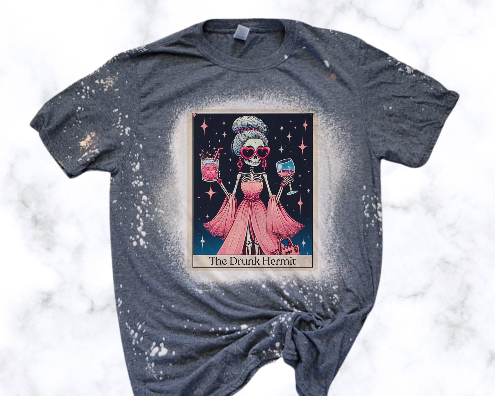 The Drunk Hermit Tarot Card PNG: Sarcastic Skeleton Hermit Sublimation ...