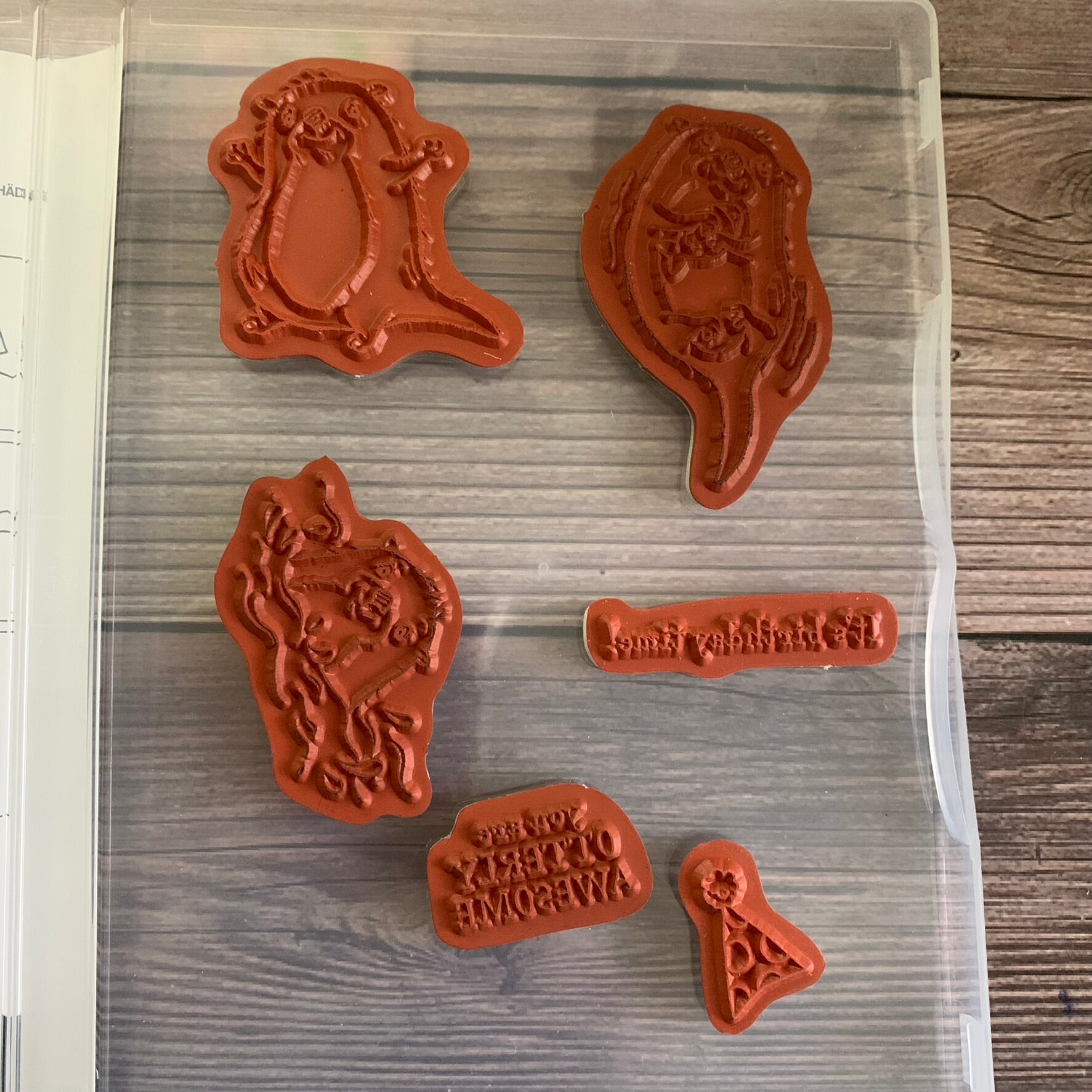 Stampin' Up Awesome Otters Cling Stamp Set Sale-a-bration Set Used ...