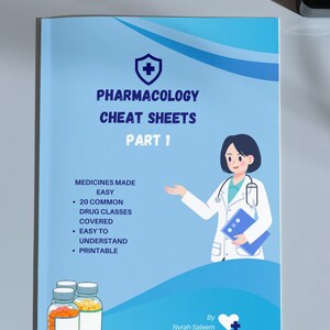 Pharmacology Cheat Sheets Revision Notes Printable Flash Cards ...