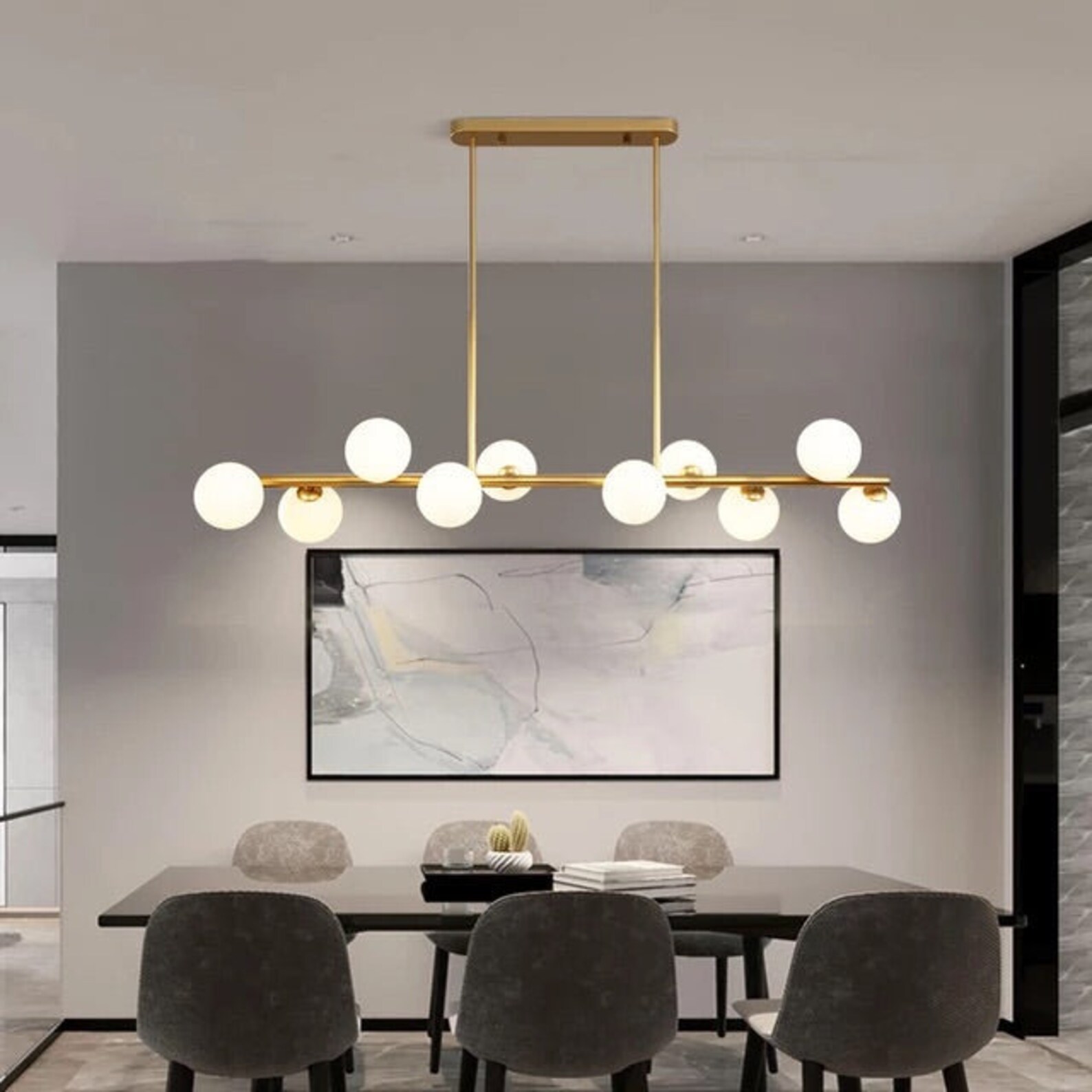 The Illuminator Mike White Glass Bubble Chandelier,moon Chandelier ...