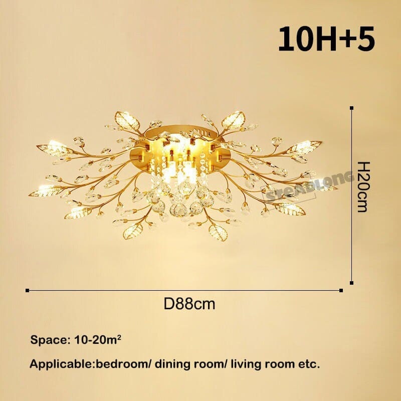 Flower Wall Mount Ceiling Light, Modern Flush Mount Home Gold Black LED ...