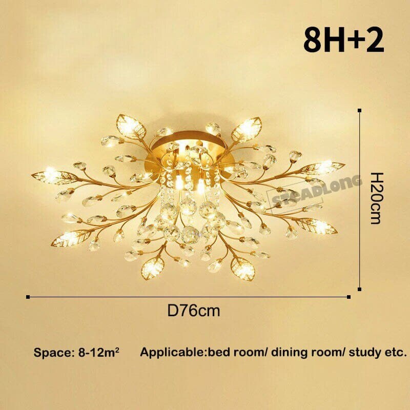 Flower Wall Mount Ceiling Light, Modern Flush Mount Home Gold Black LED ...