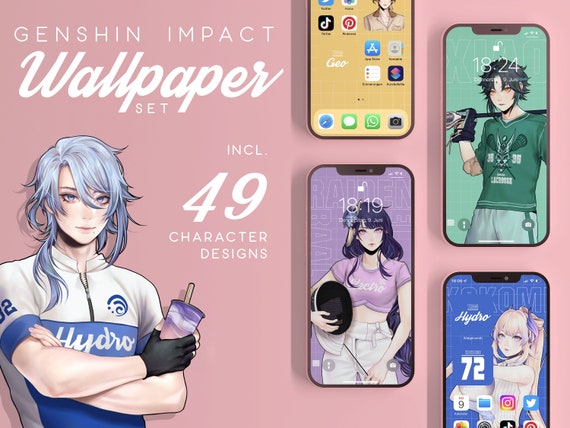 Genshin Impact Smartphone Wallpaper Set 49 Designs - Etsy