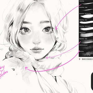 Procreate Brush Pack − Honhon’s Sketching Set - Etsy