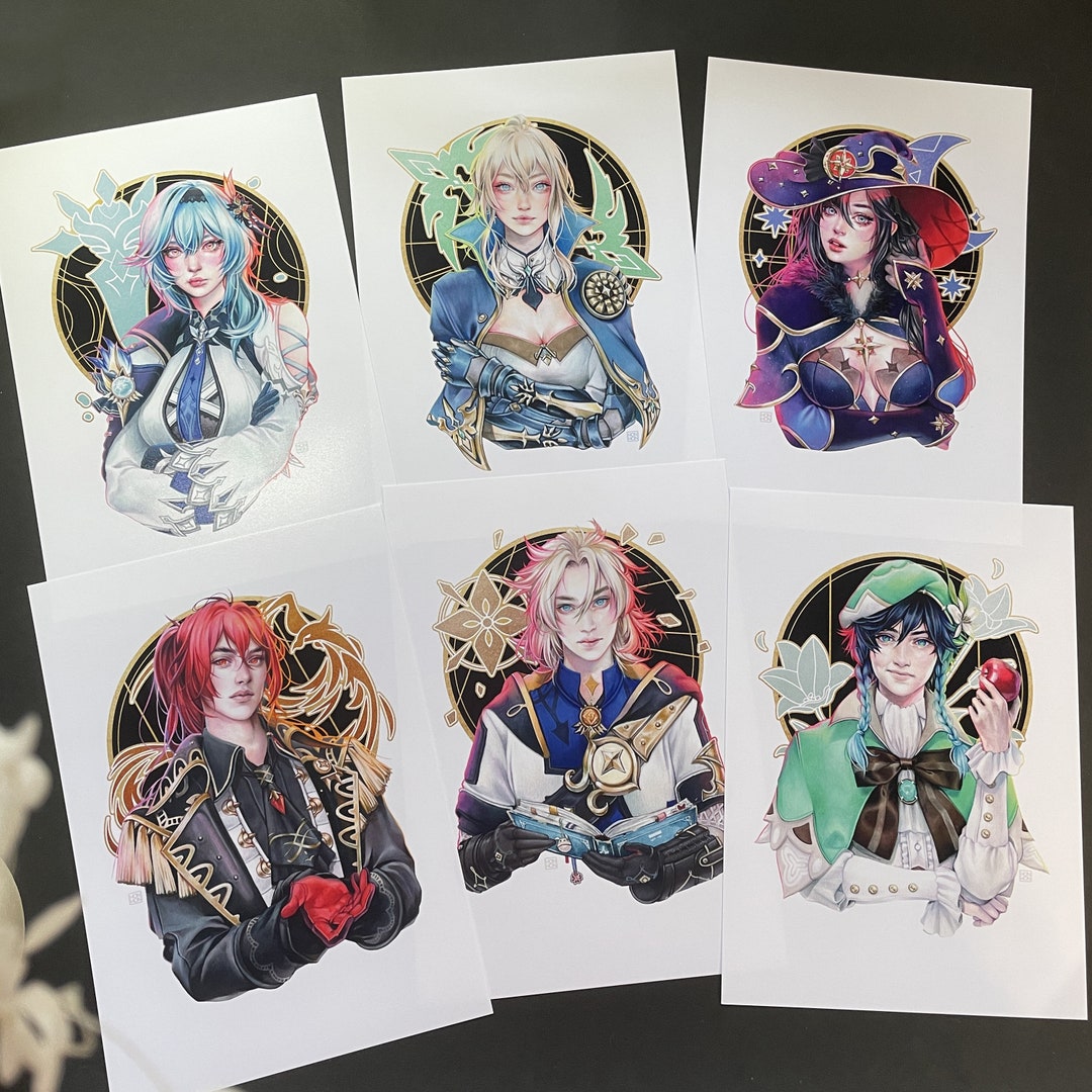 Prints faces of Mondstadt different Designs / - Etsy