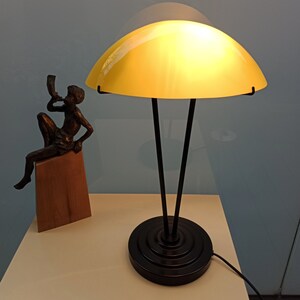 Vintage IKEA Kupol Yellow Black Desk Lamp /1995/ Mushroom Yellow Desk ...