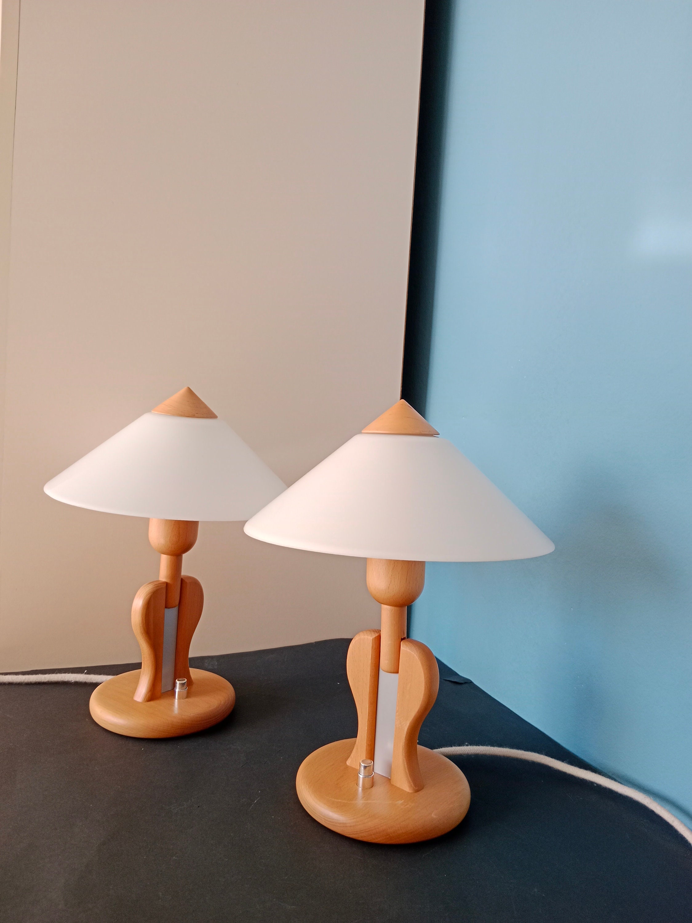 Vintage Wood Table Lamps/scandinavian Style Light/nordic Style Light ...