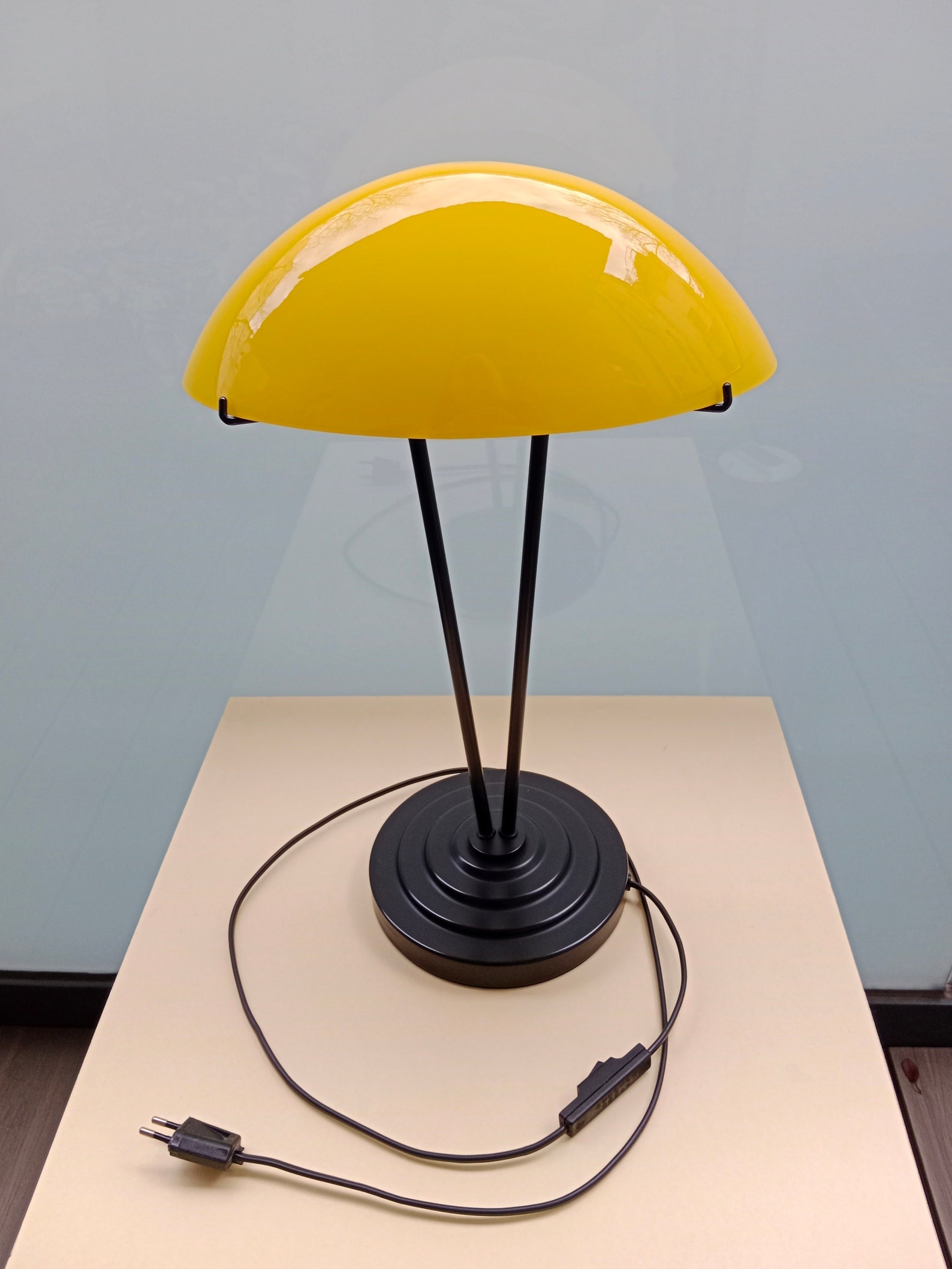 Vintage IKEA Kupol Yellow Black Desk Lamp /1995/ Mushroom Yellow Desk ...