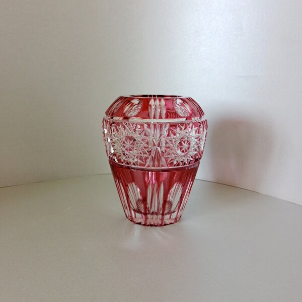 Ruby Red Vase - Etsy