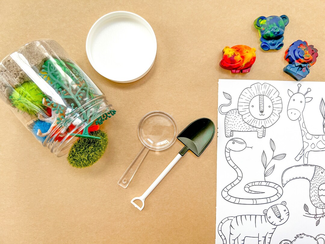 Safari Crayons Jungle Crayons Zoo Crayons Safari Sensory - Etsy