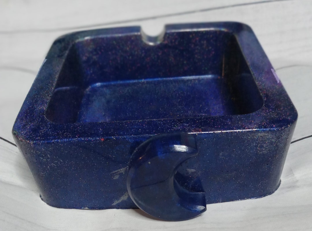 Blue Moon Ashtray Blue Ashtray Resin Ashtray - Etsy