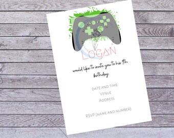 Playstation Party Invitations - Etsy UK