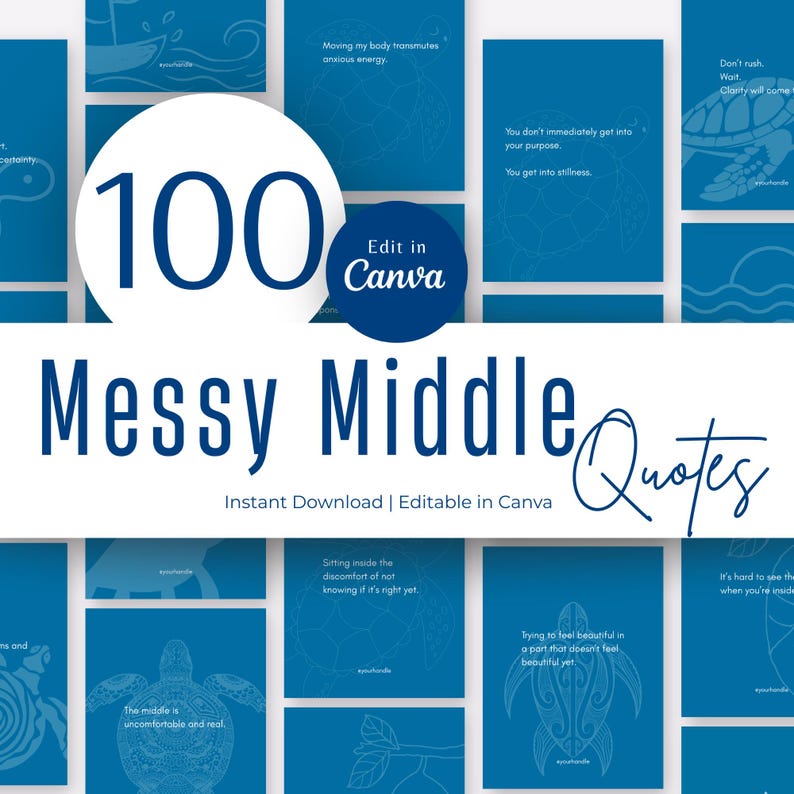 100 Emotional Support Posts (canva Template Digital Download • Growth ...