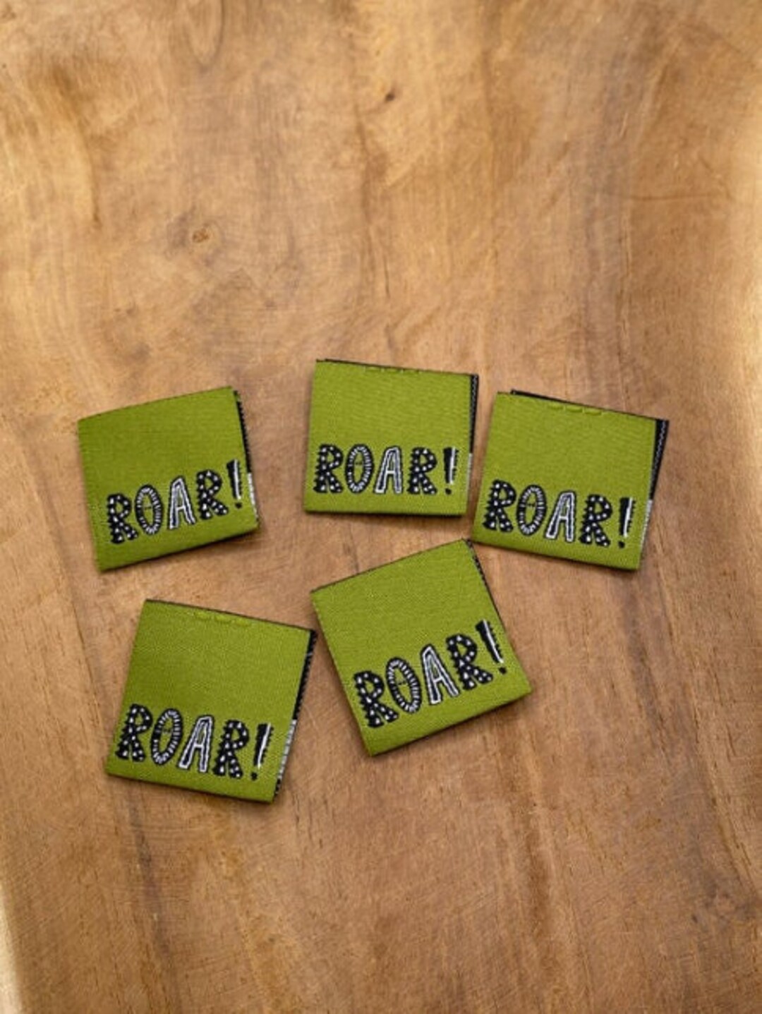 5 Pieces Label "roar!" Web Labels Sew-on Textile Labels Woven Label Sew ...