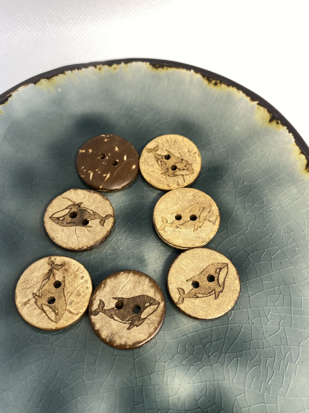 3 Whale Coconut Buttons Button Button - Etsy
