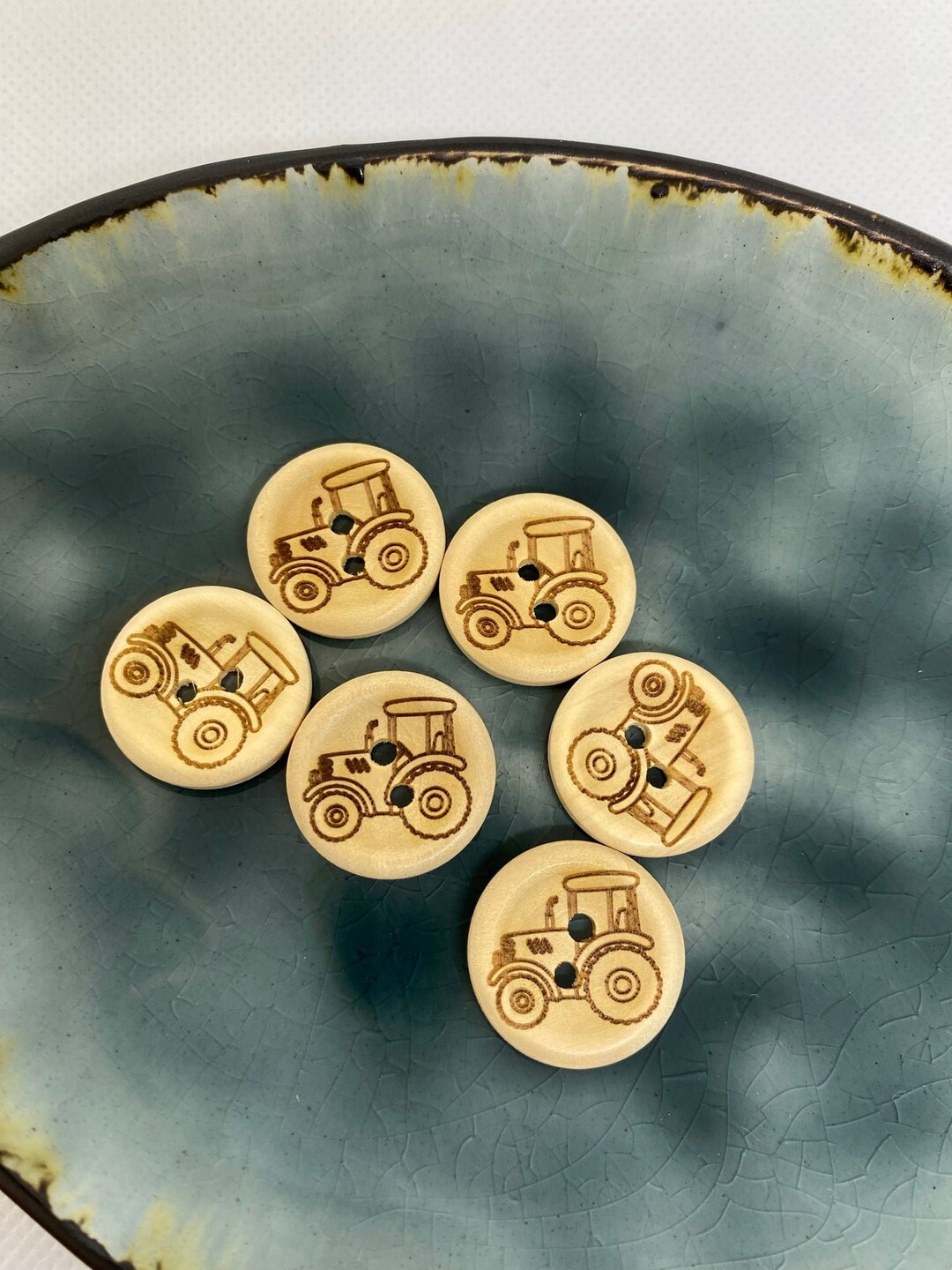 Pack of 3 Wooden Tractor Buttons Button 244 - Etsy