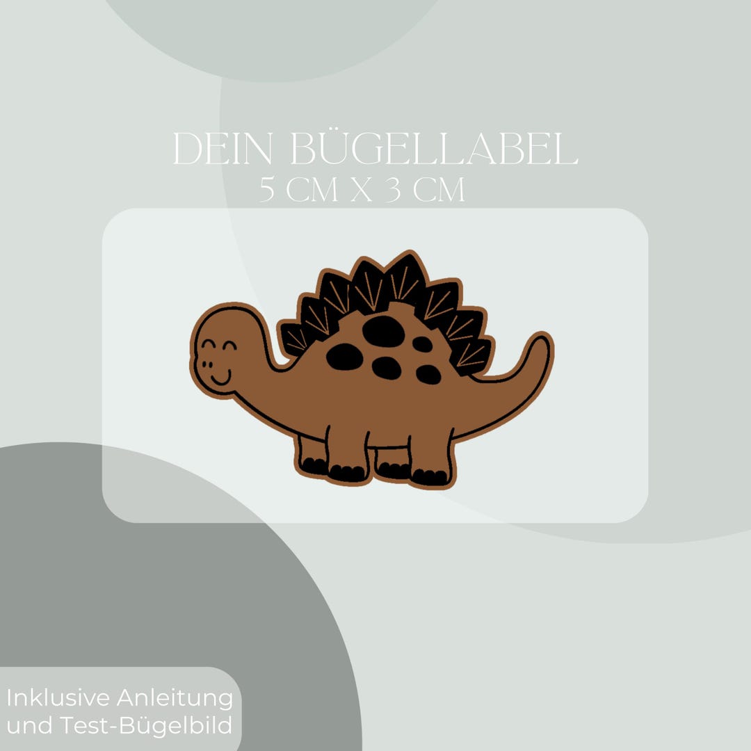 Stegosaurus Iron-on Label Iron-on Image In-house Production - Etsy