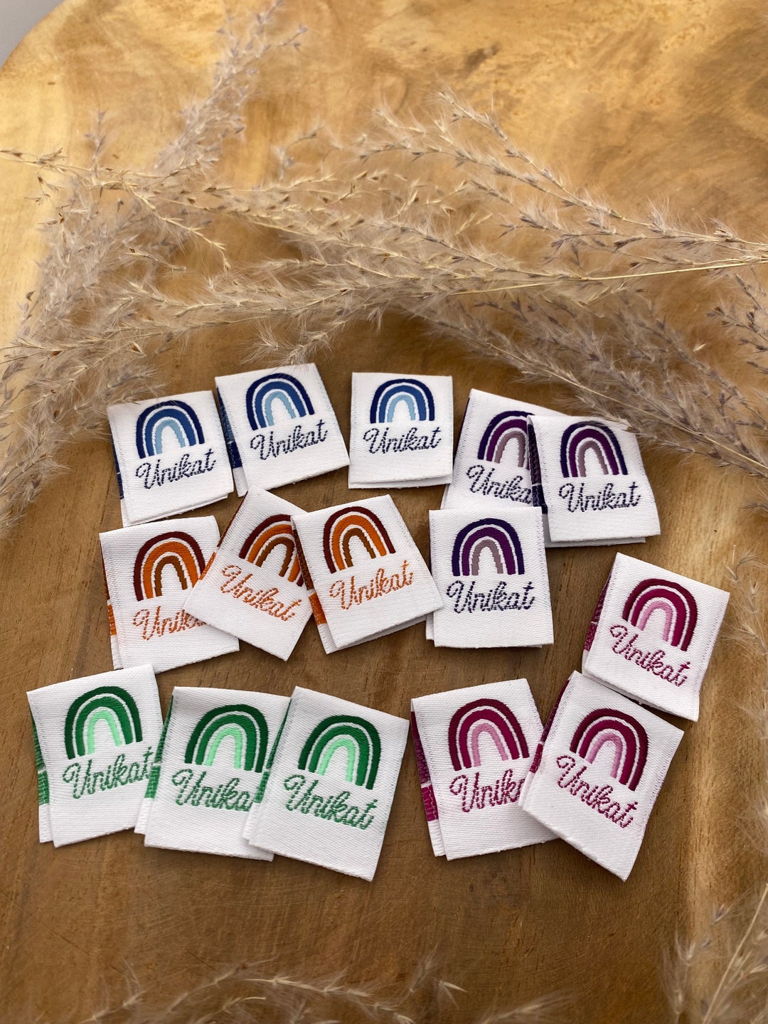 15 Pieces Label Unique Rainbow in Purple, Orange, Pink, Green and Blue ...