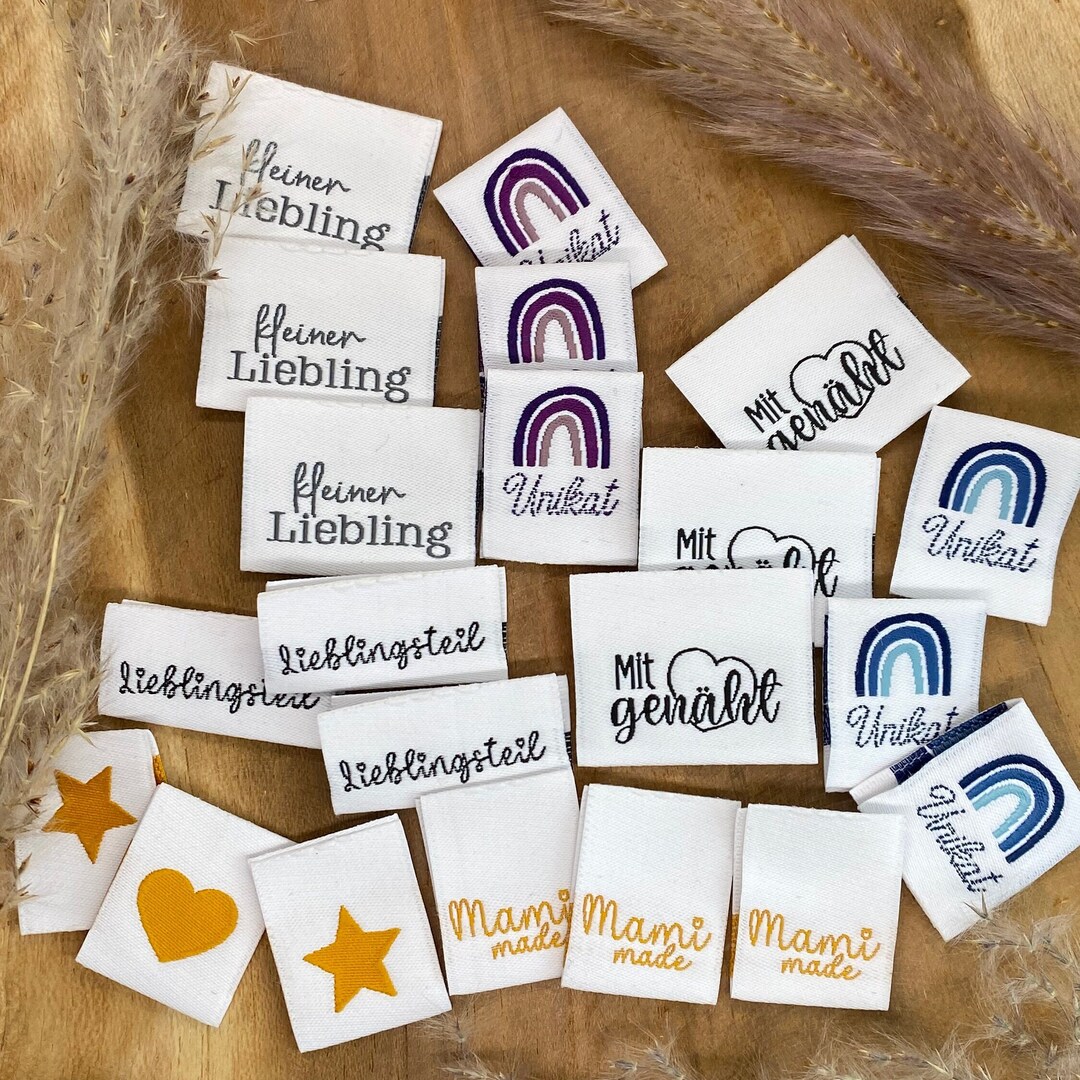 21 Piece Label Package Web Label Labels Sew-on Textile Labels Woven ...