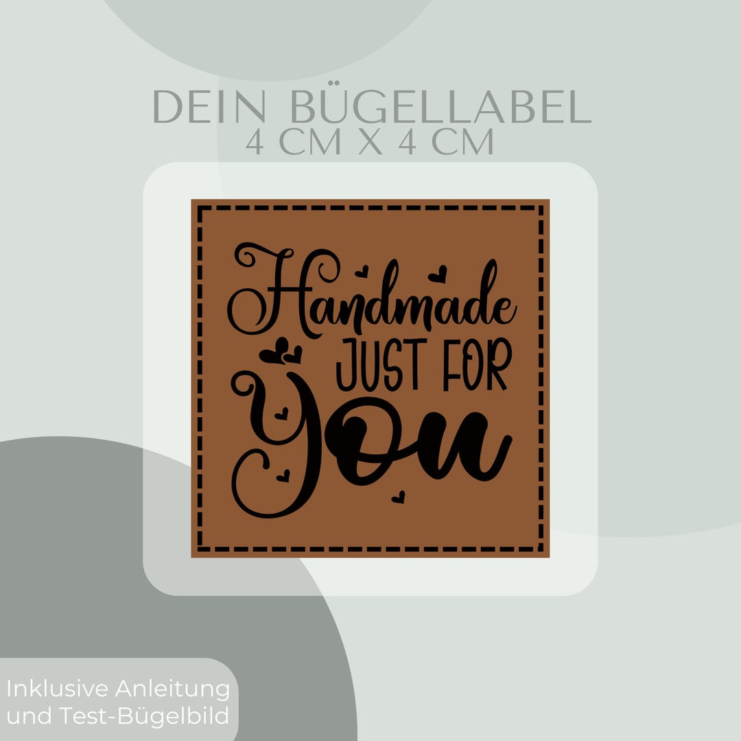 Handmade Just for You Iron-on Label Iron-on Image In-house Production ...