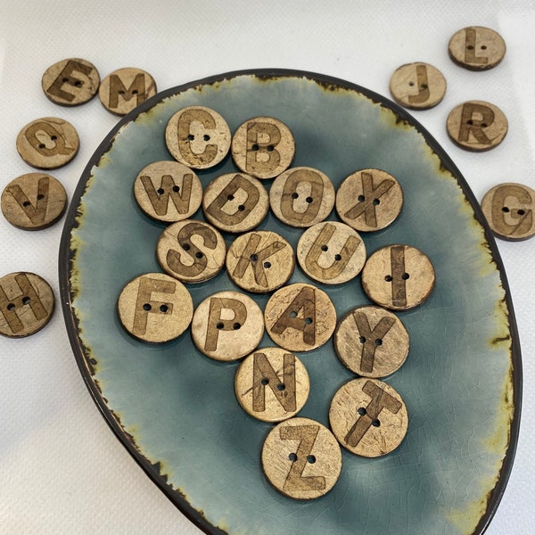 Alphabet Buttons - Etsy