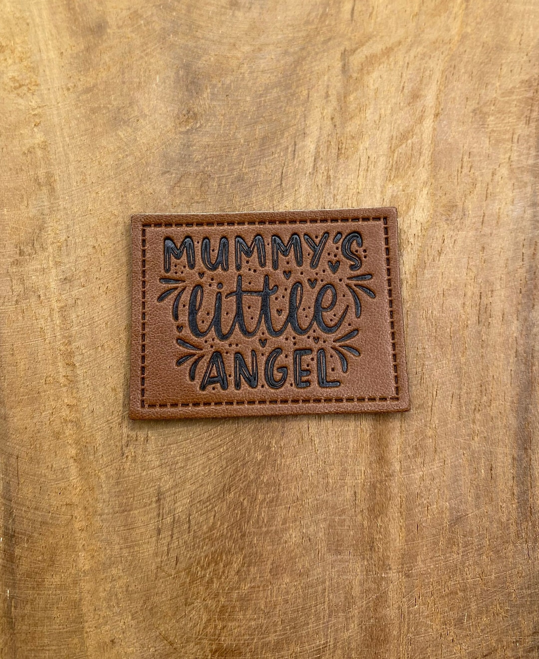 Mummy's Little Angel Imitation Leather Label Own Production - Etsy