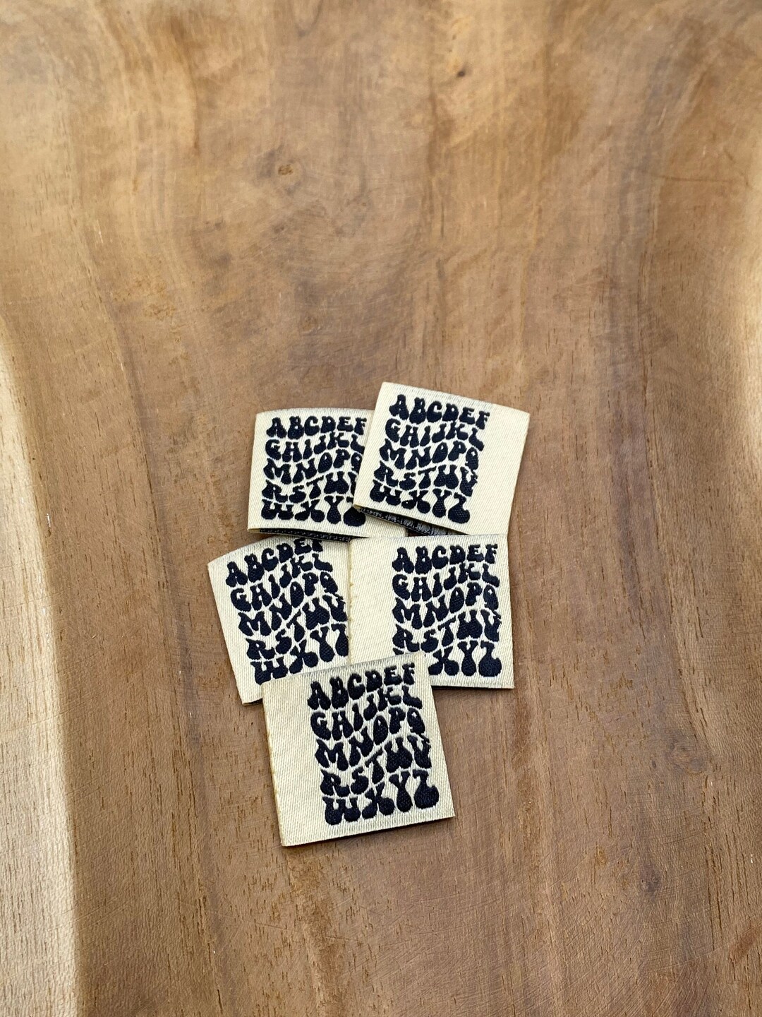 5 Pieces Label Alphabet ABC Web Labels Sew-on Textile Labels Woven ...