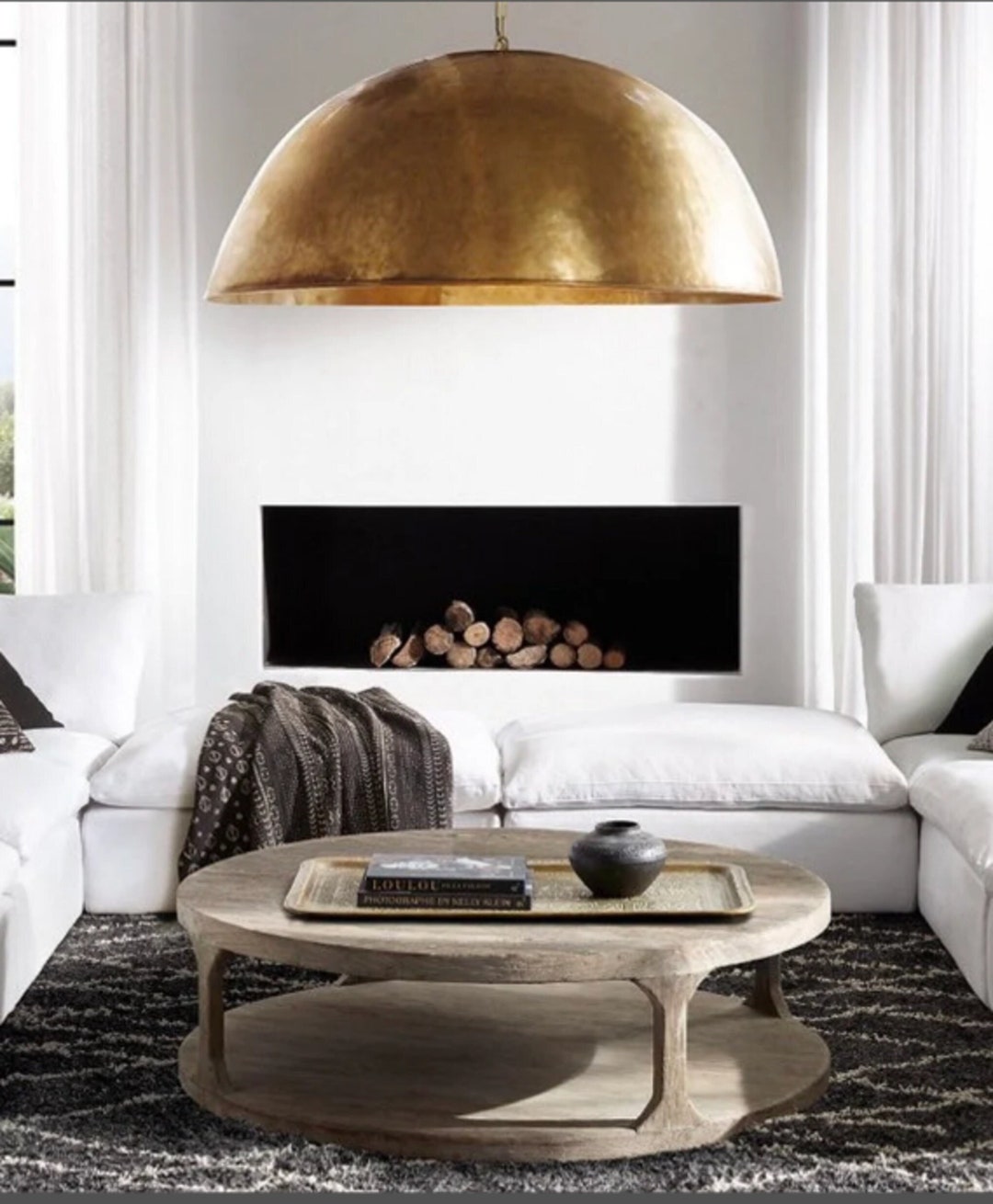 Pendant Light Antique Brass Dome Pendant Oxide Brass Ceiling Light ...