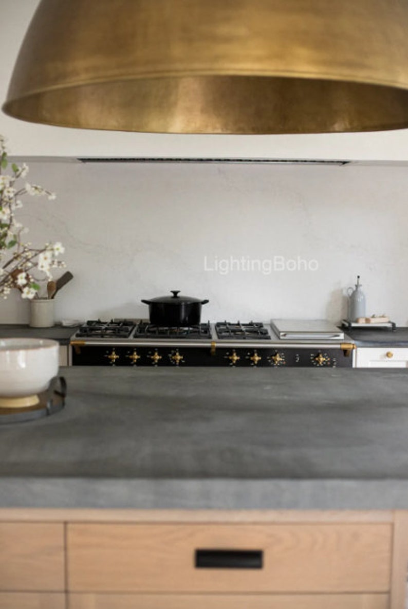 Large Brass Dome Brass Oxide Ceiling Light Brass Pendant - Etsy