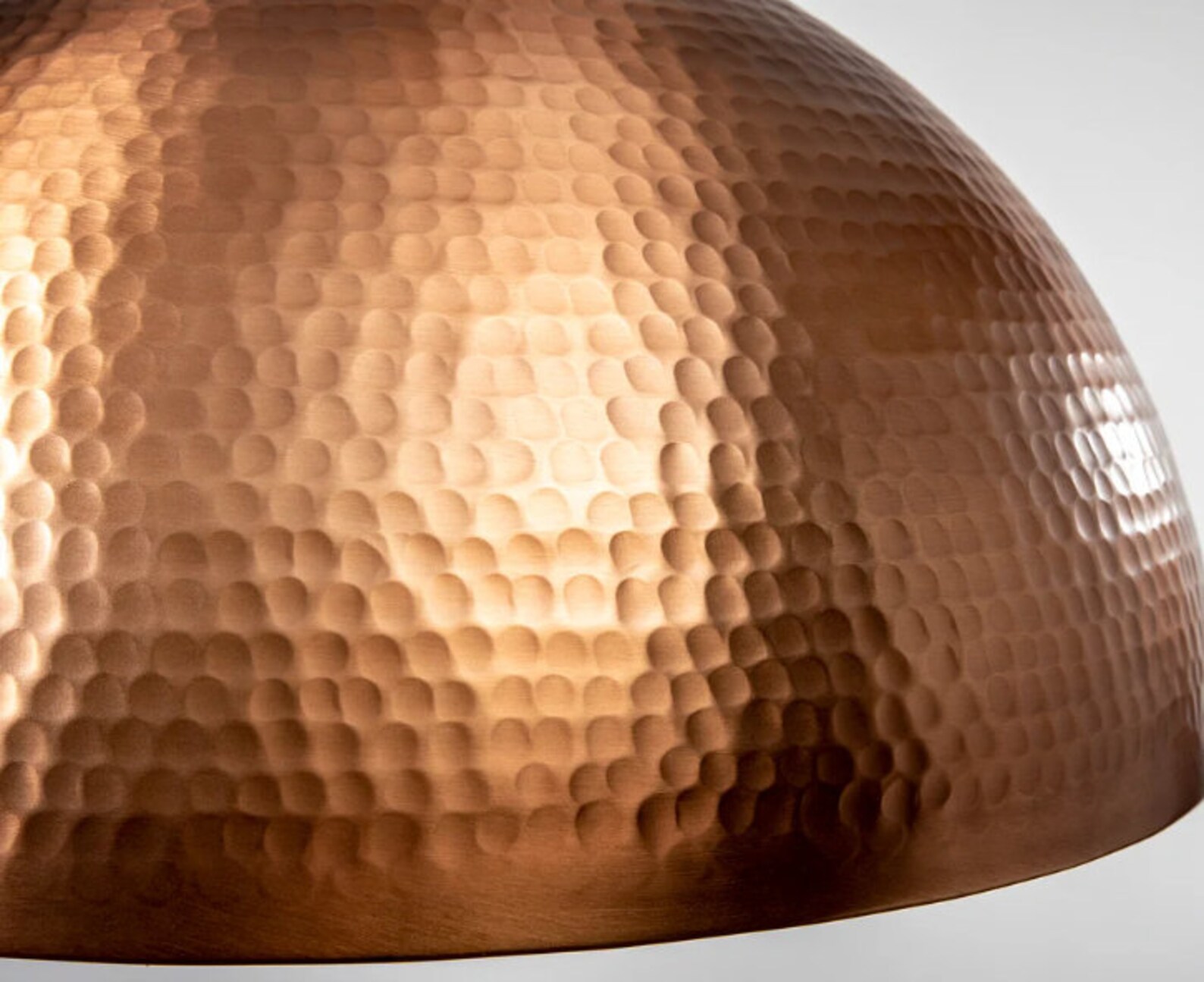 Copper Hammered Dome Pendant - Etsy