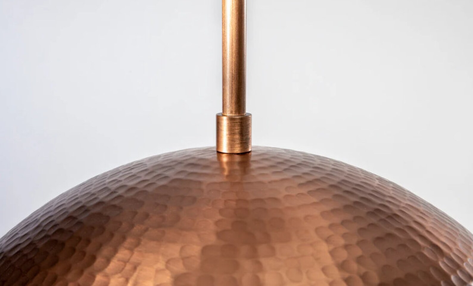 Copper Hammered Dome Pendant - Etsy