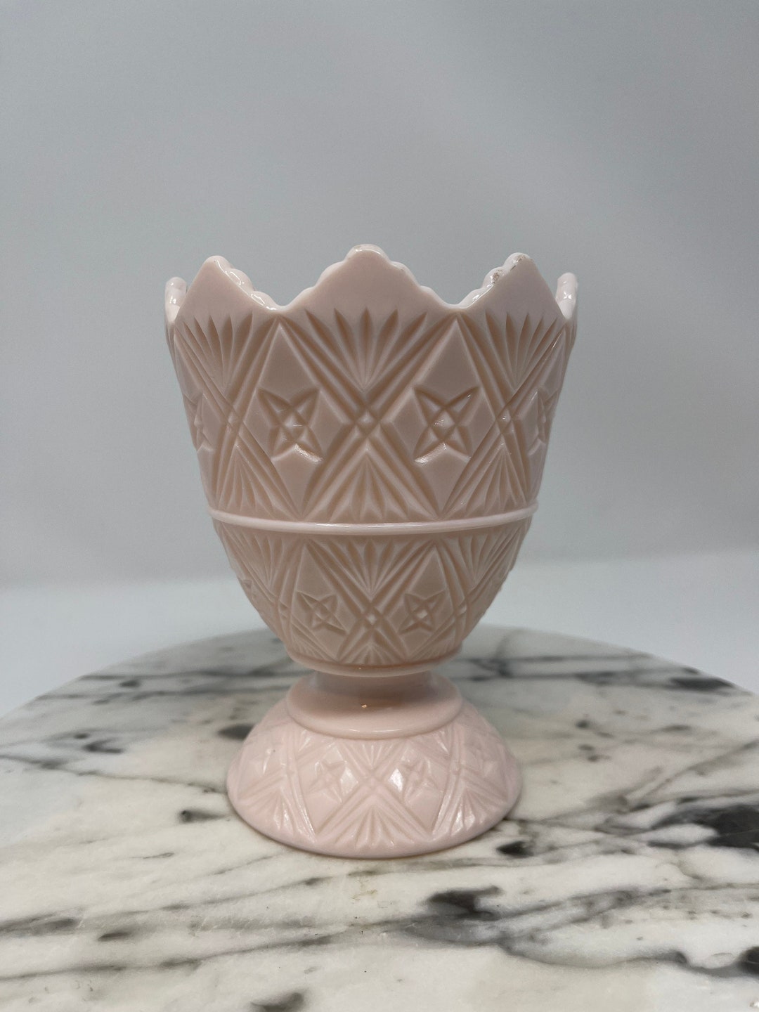 Vintage Napco Footed Compote. Shell Pink. Perfect Condition. No Chips ...