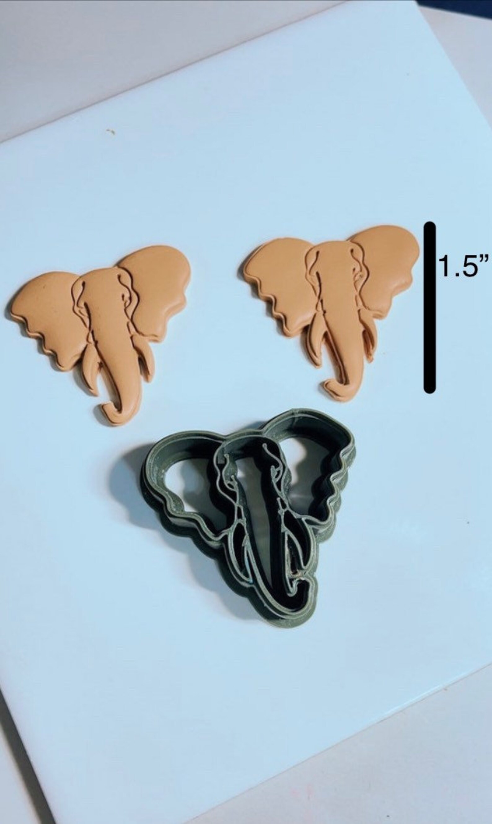 Ellie Elephant Cutter Polymer Clay Earring Cutter Clay - Etsy