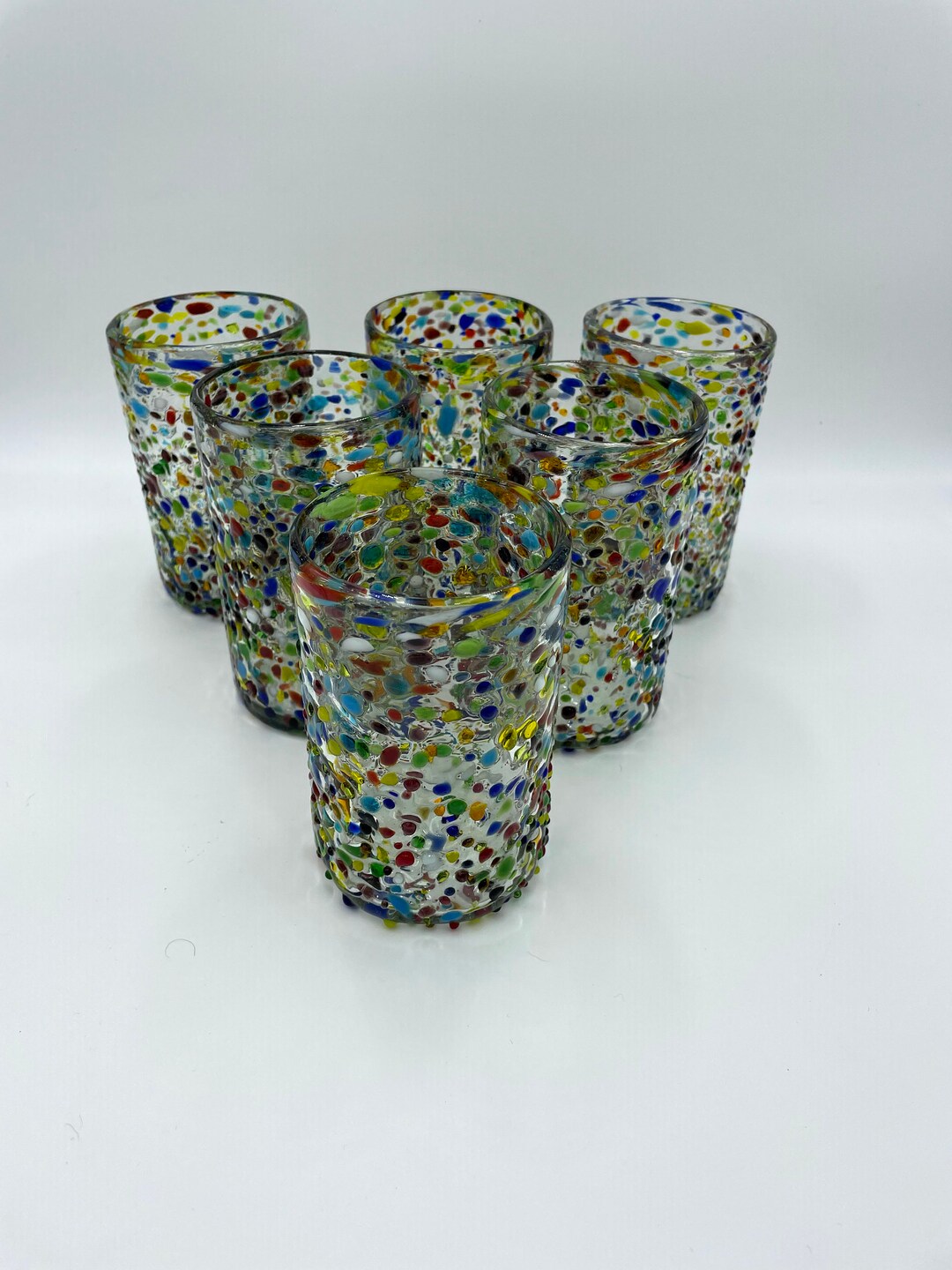 Hand Blown Mexican Glassware Hailed Confetti - Etsy