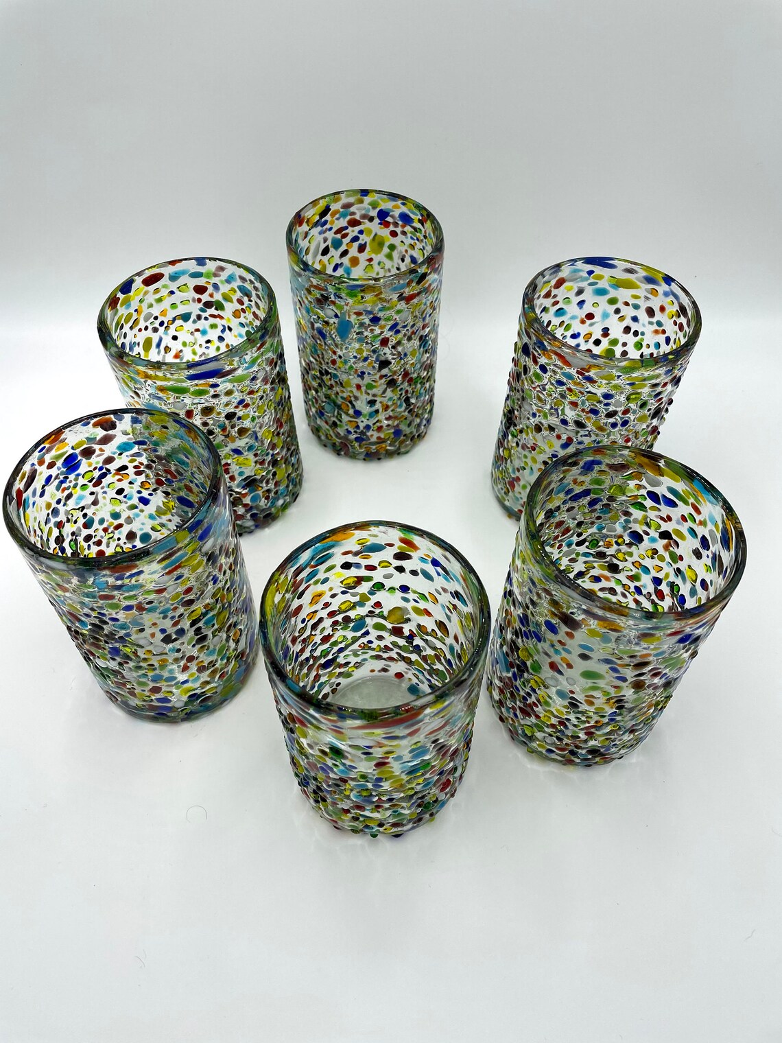 Hand Blown Mexican Glassware Hailed Confetti - Etsy