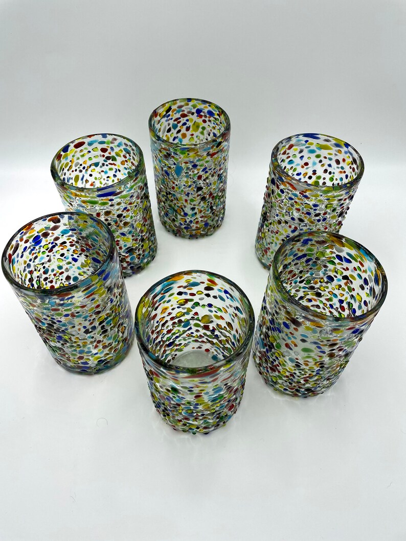 Hand Blown Mexican Glassware Hailed Confetti - Etsy