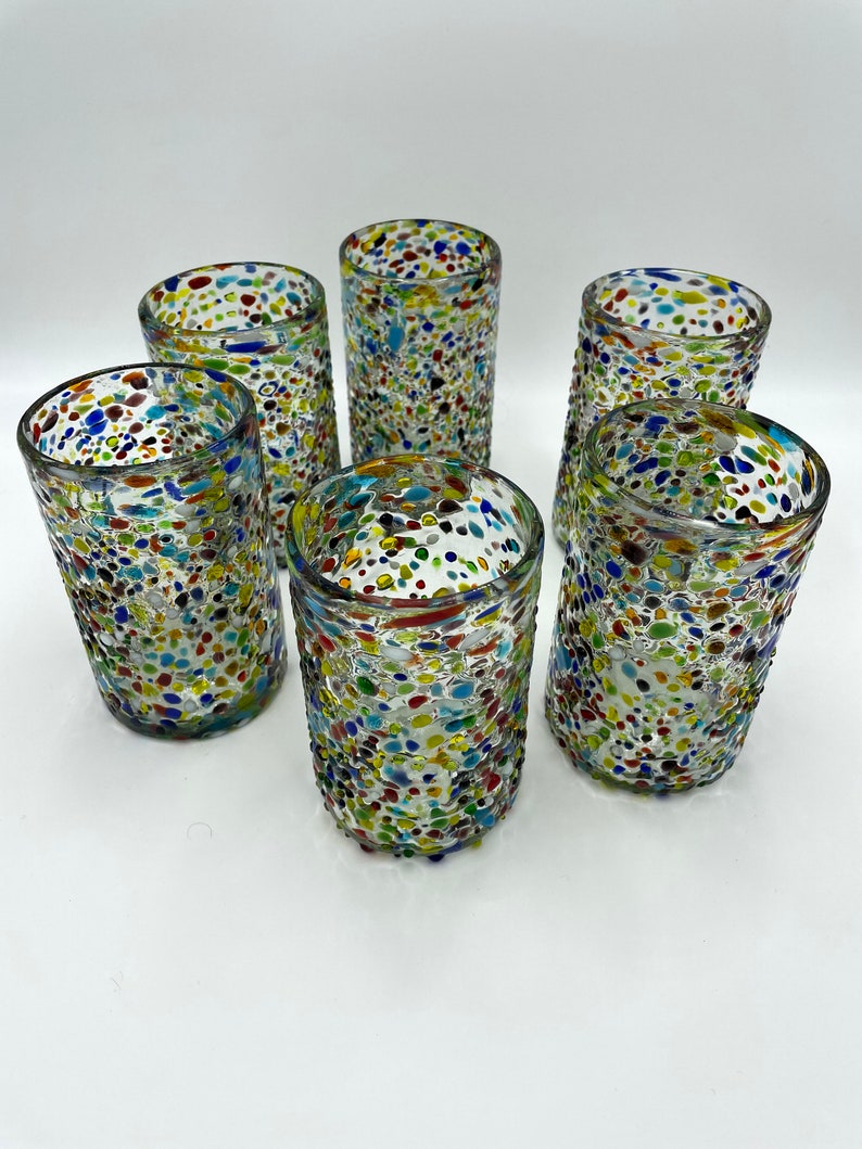 Hand Blown Mexican Glassware Hailed Confetti - Etsy