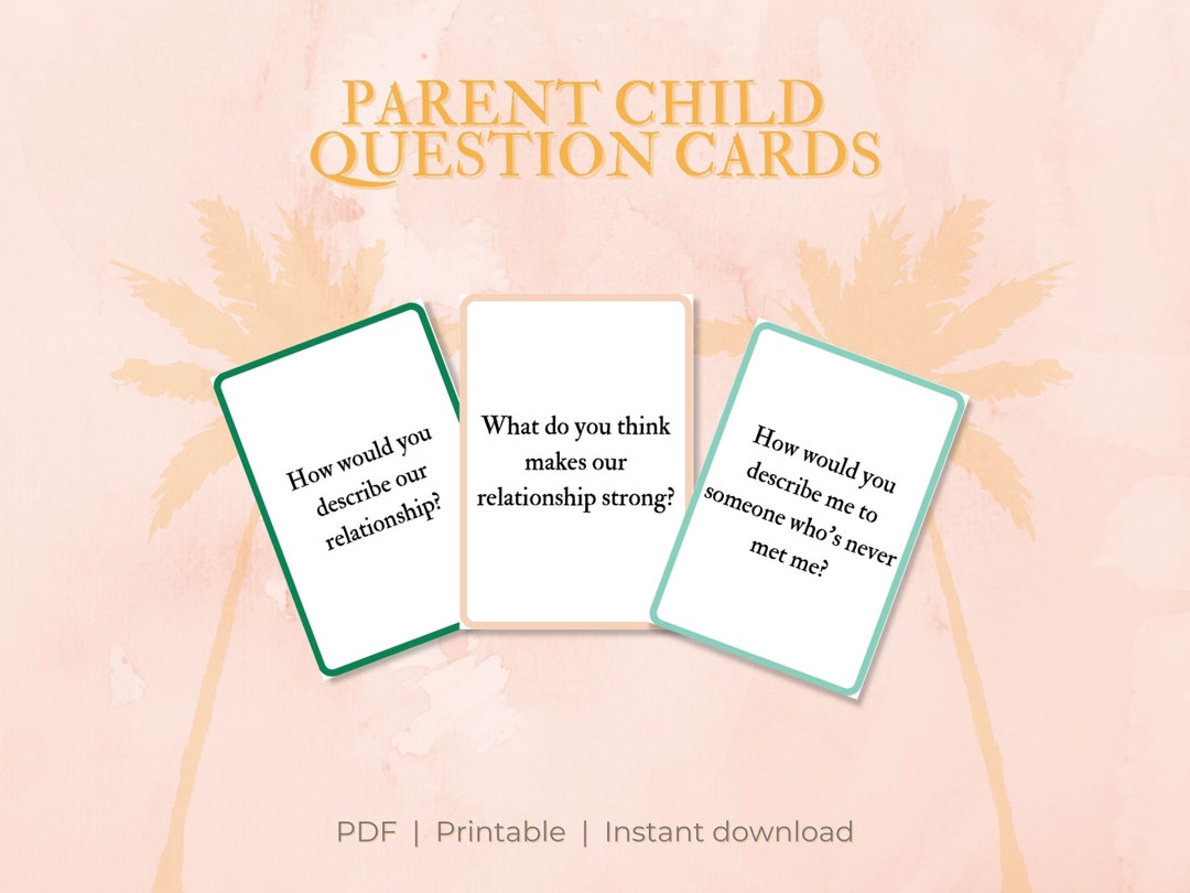 Parent Child Question Cards - Etsy