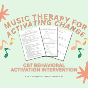 Music Therapy CBT Intervention for Behavioral Activation - Etsy