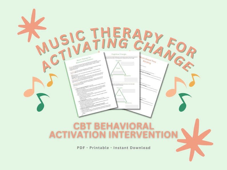 Music Therapy CBT Intervention for Behavioral Activation - Etsy