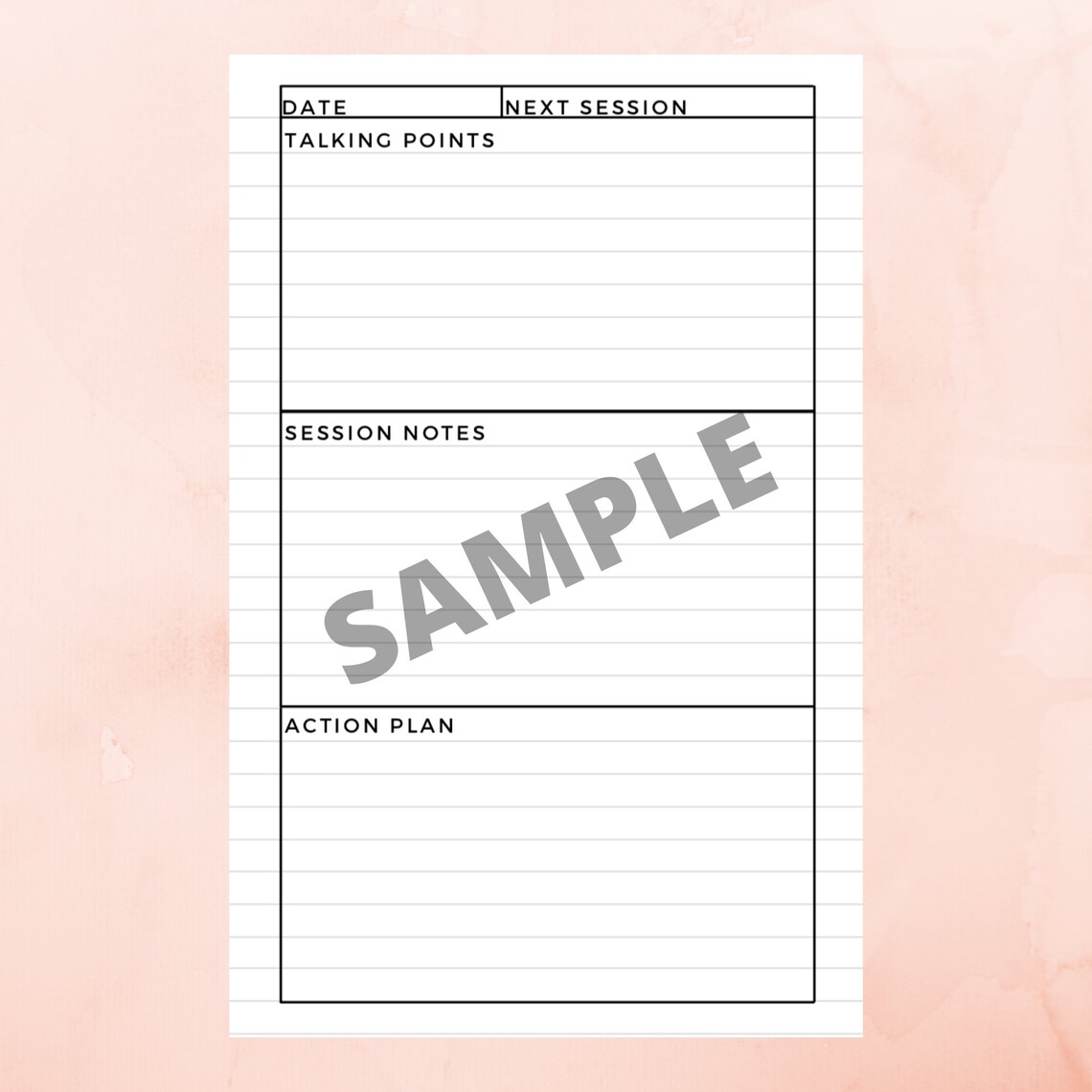 Client Note Taking Template - Etsy