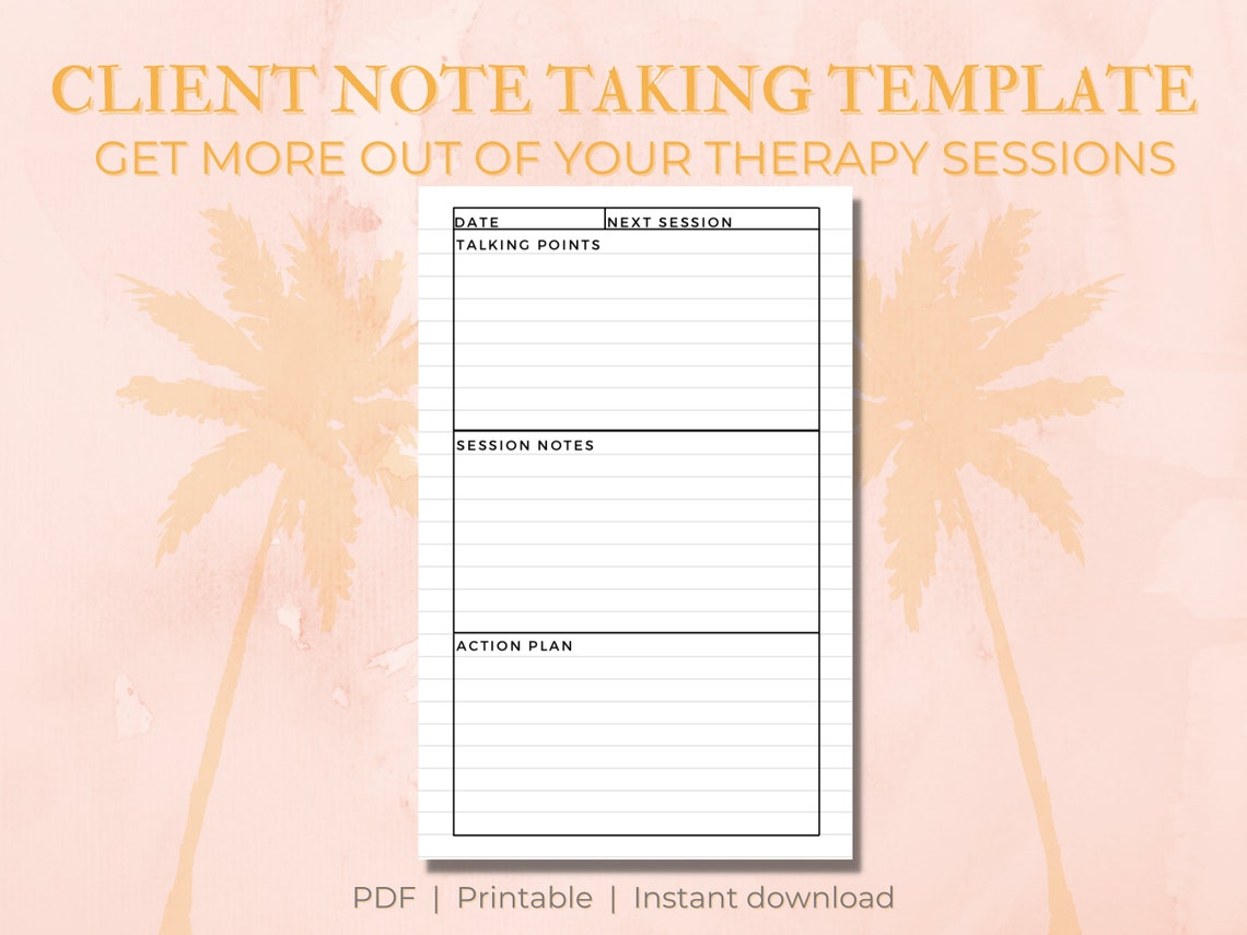 Client Note Taking Template - Etsy